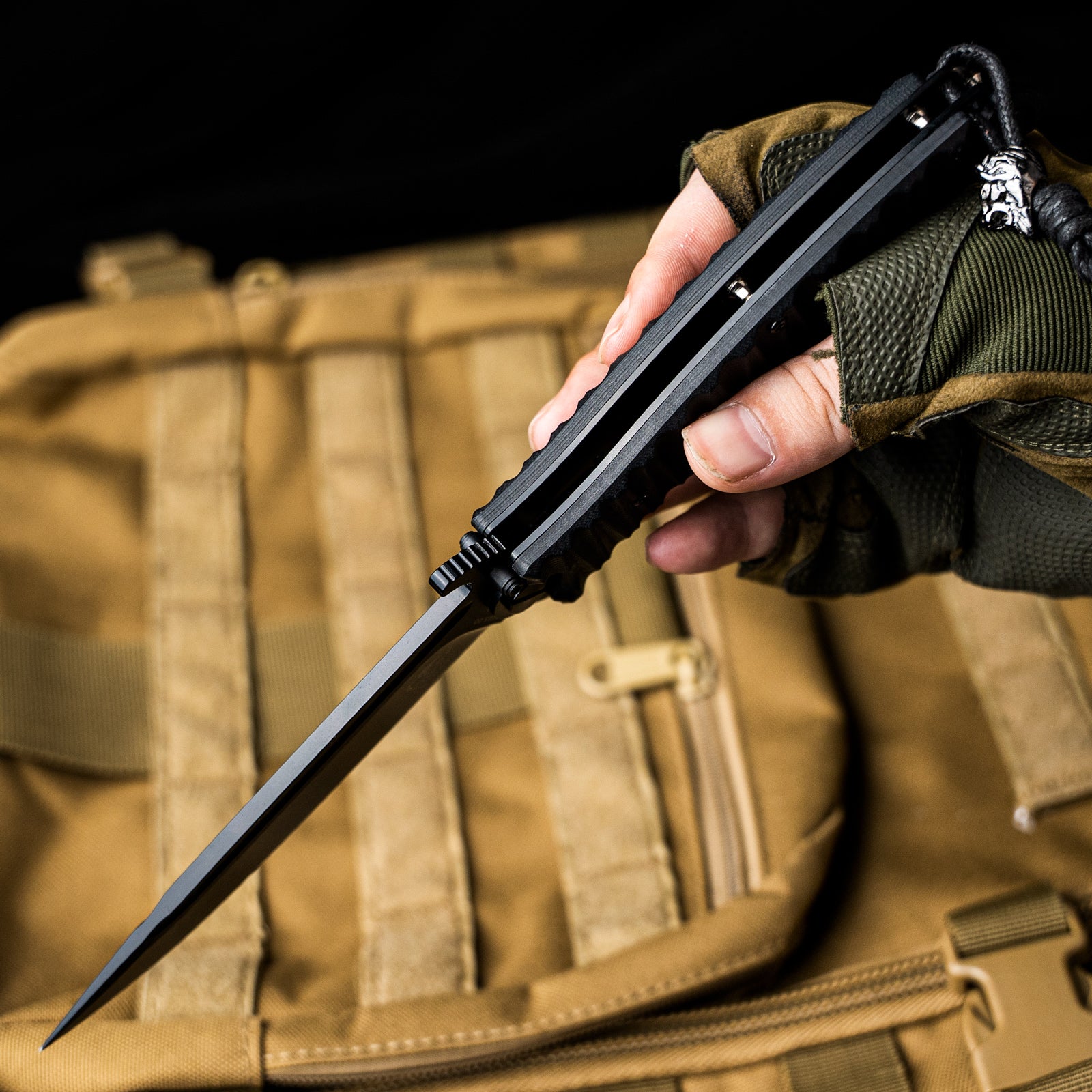 LOTHAR PHOENIX Large Pocket Knife, 5‘’ D2 Steel Blade Hunting Folding ...